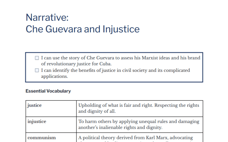 Che Guevara and Injustice Narrative | Bill of Rights Institute