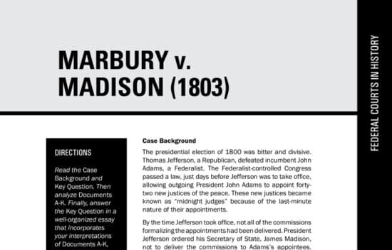 Landmark Supreme Court Cases: Marbury v. Madison | Bill of Rights Institute