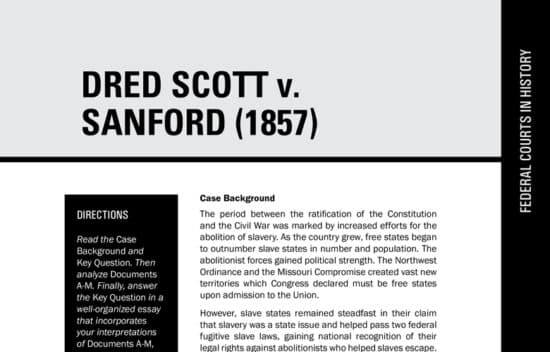 Landmark Supreme Court Cases: Dred Scott v Sanford | Bill of Rights ...