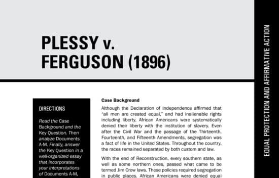 Landmark Supreme Court Cases: Plessy v Ferguson | Bill of Rights Institute