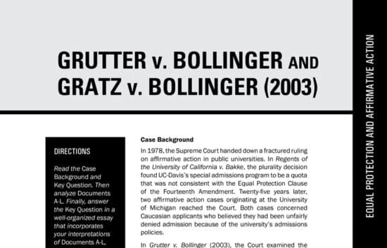 Landmark Supreme Court Cases: Grutter v Bollinger | Bill of Rights ...