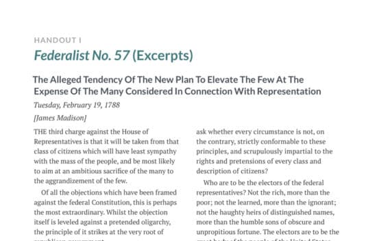 Federalist and Anti-Federalist Papers | Bill of Rights Institute