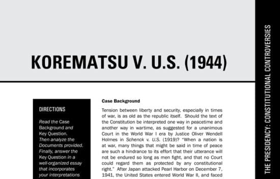 Landmark Supreme Court Cases: Korematsu v United States | Bill of ...